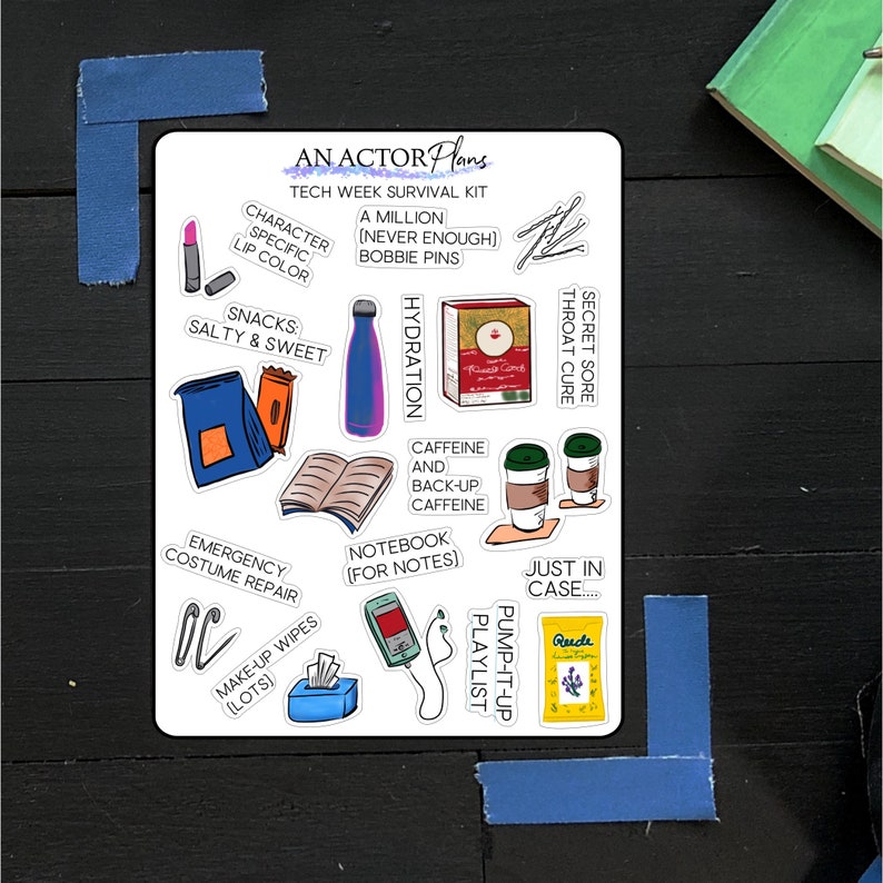 Tech Week Survival Kit // Broadway Theatre Planner Bullet - Etsy