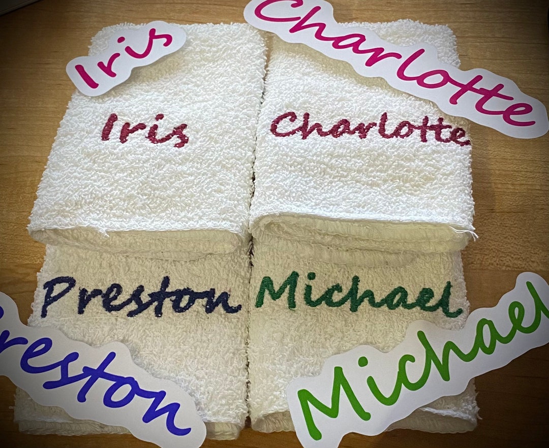 Custom Embroidered Wash Rags, Personalization, Embroidery - Etsy