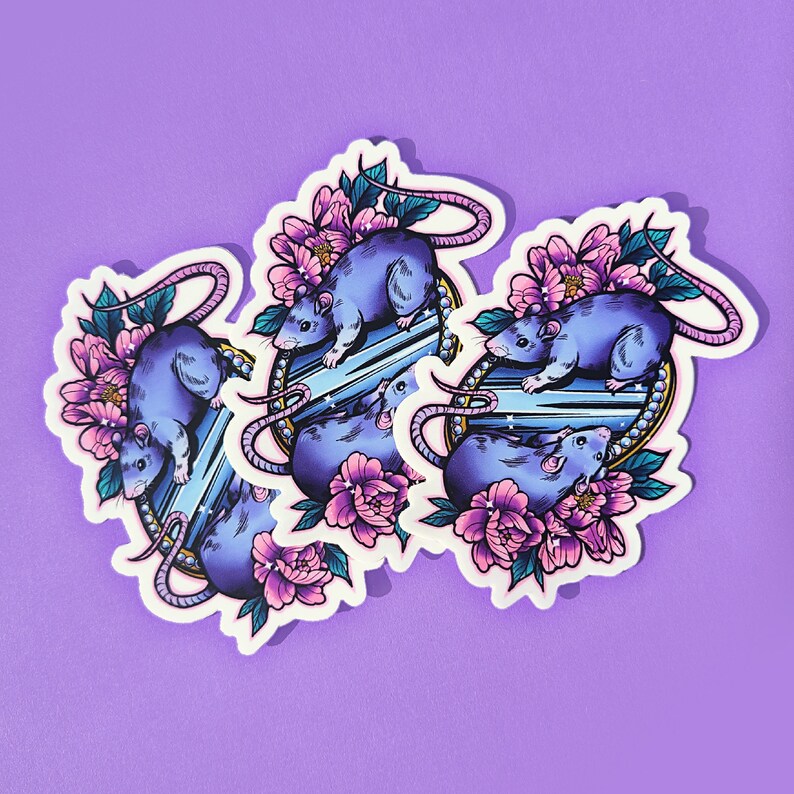 Cute Rats Vinyl Sticker - Etsy