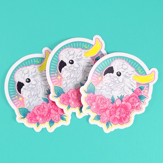 Cockatoo Vinyl Sticker | Etsy