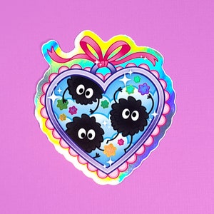 Totoro, Lil Soot, Noface, Vinyl Sticker Pack, Holographic Sticker Set ...
