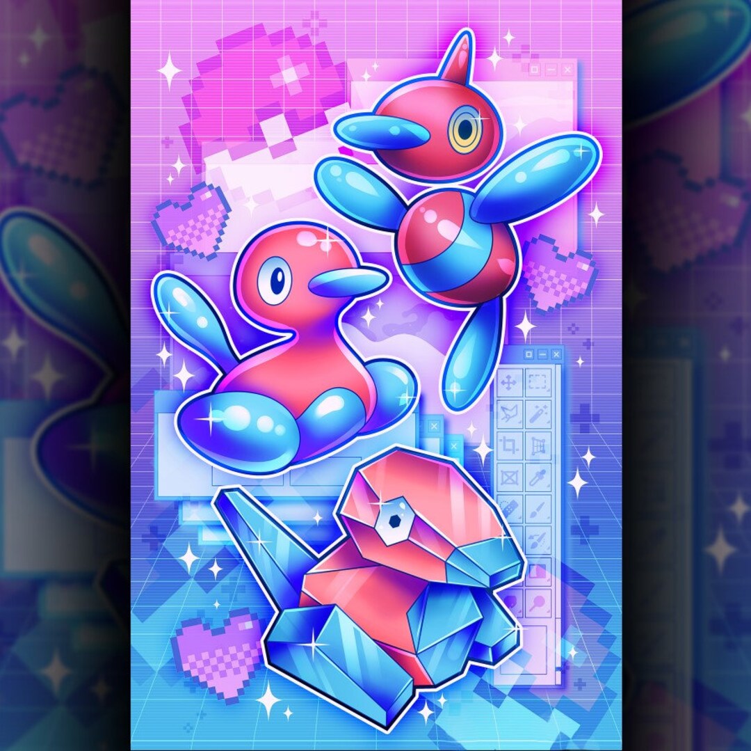Porygon Family 11" X 17" Poster - Etsy