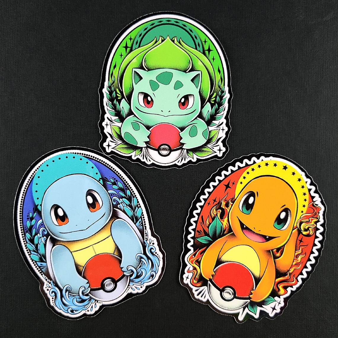 Pokemon Kanto Starters Sticker Pack upgraded Quality - Etsy