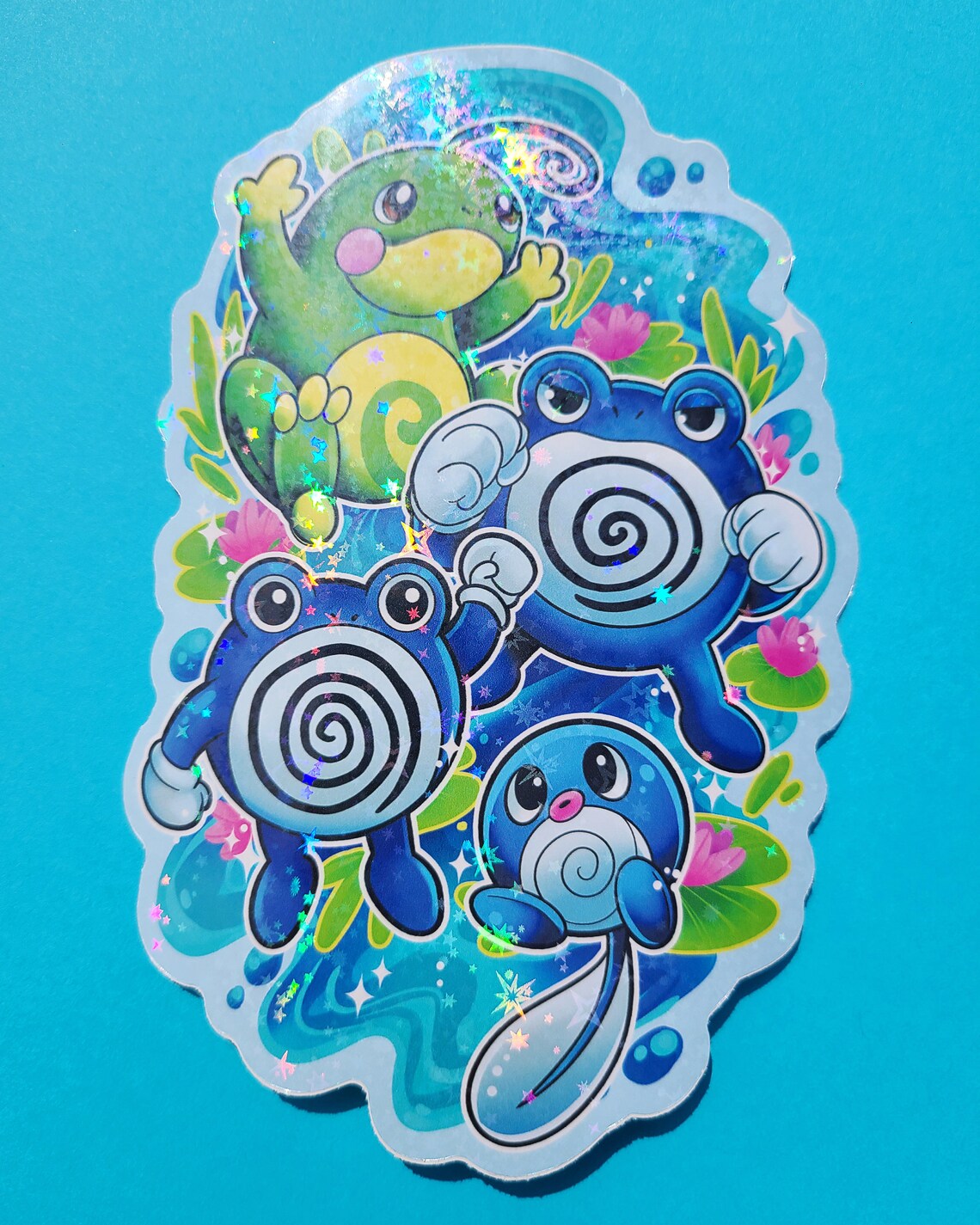 Poliwag, Poliwhirl, Poliwrath, Politoed Evolution Family BIG ...