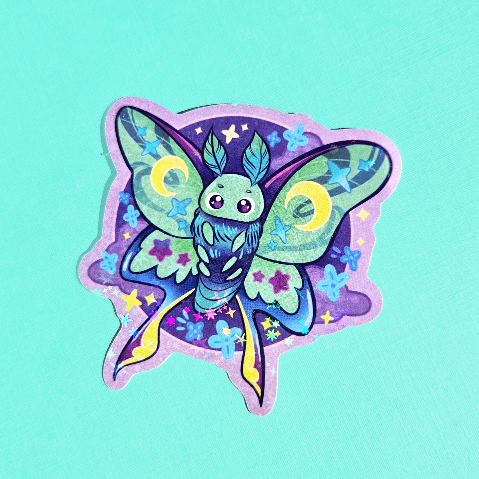 Cute Moths Sparkle Vinyl Sticker Set - Etsy