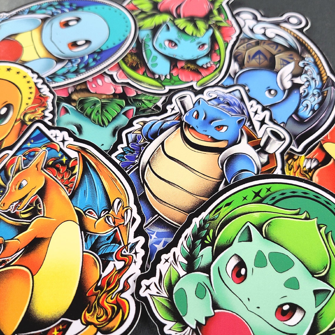 Pokemon Kanto Starters Sticker Pack upgraded Quality - Etsy