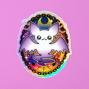 Spooky Animal Ghosts, Bat, Cat, Bunny, Holographic Glitter Vinyl ...