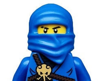 Lego MINIFIGURE Ninjago Jay the Island, Mask and Hair With Bandana - Etsy