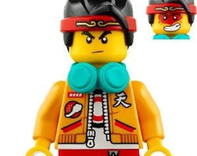 Lego MINIFIGURE Monkey Monkie Kid - Bright Light Orange Open Jacket ...