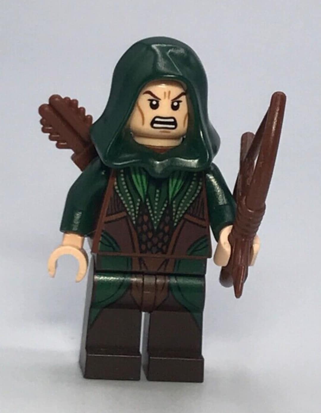 Lego MINIFIGURE Hobbit Lord of the Rings - Mirkwood Elf Archer - Dark ...