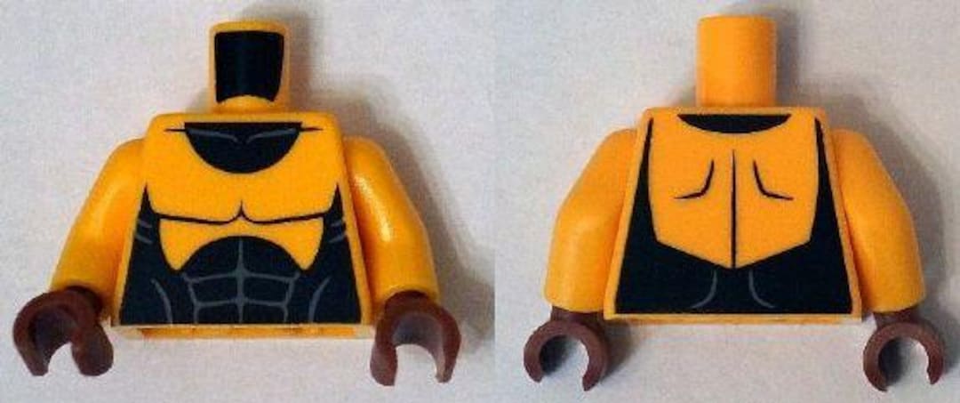 Lego Torso Muscles Outline With Black Suit Pattern / Bright Light ...