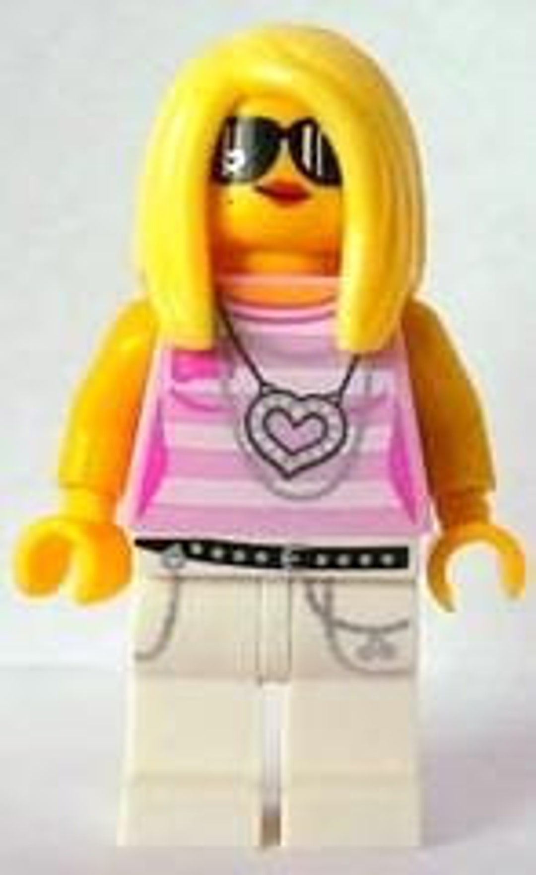 Lego MINIFIGURE Trendsetter, Bright Pink Torso Outline Shirt W/ White ...