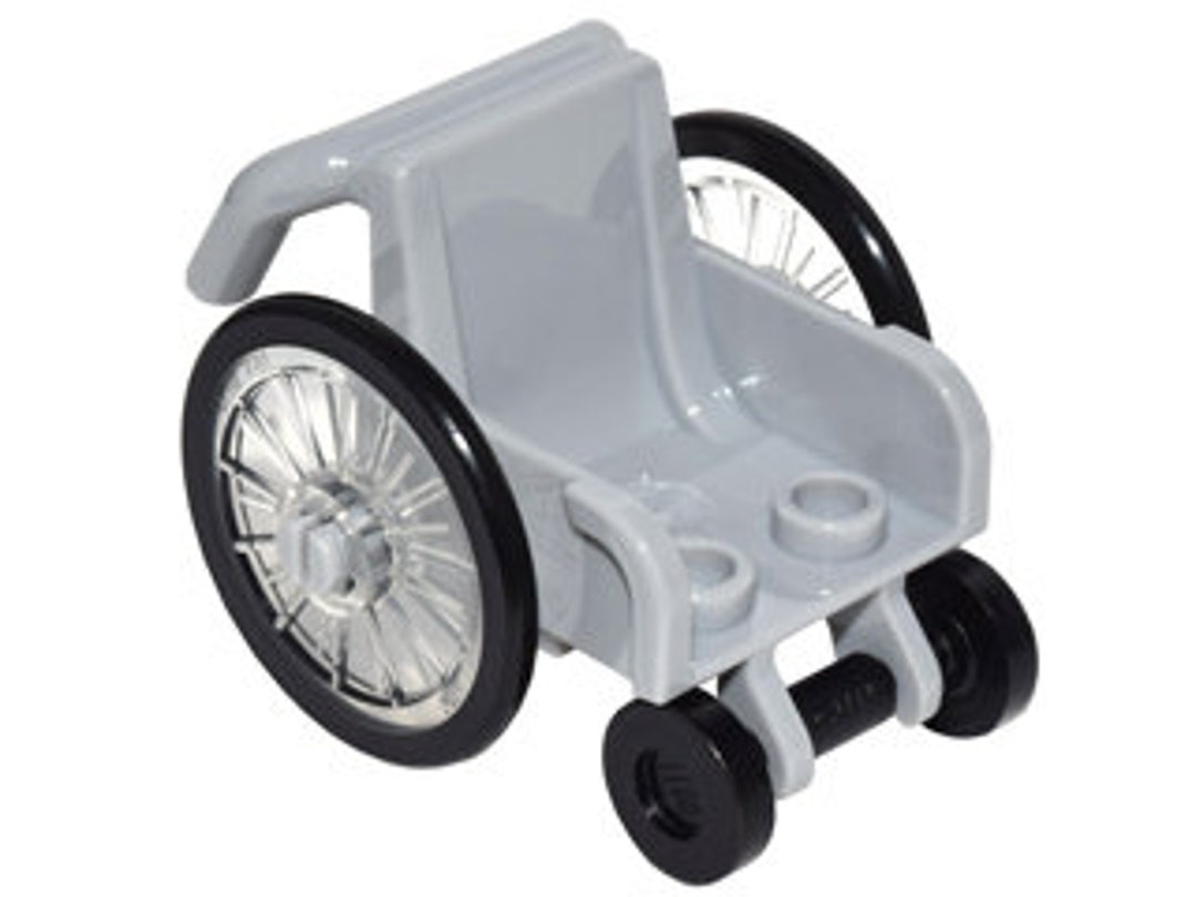 Lego Minifigure, Wheelchair With Trans-clear Wheelchair Wheels and ...