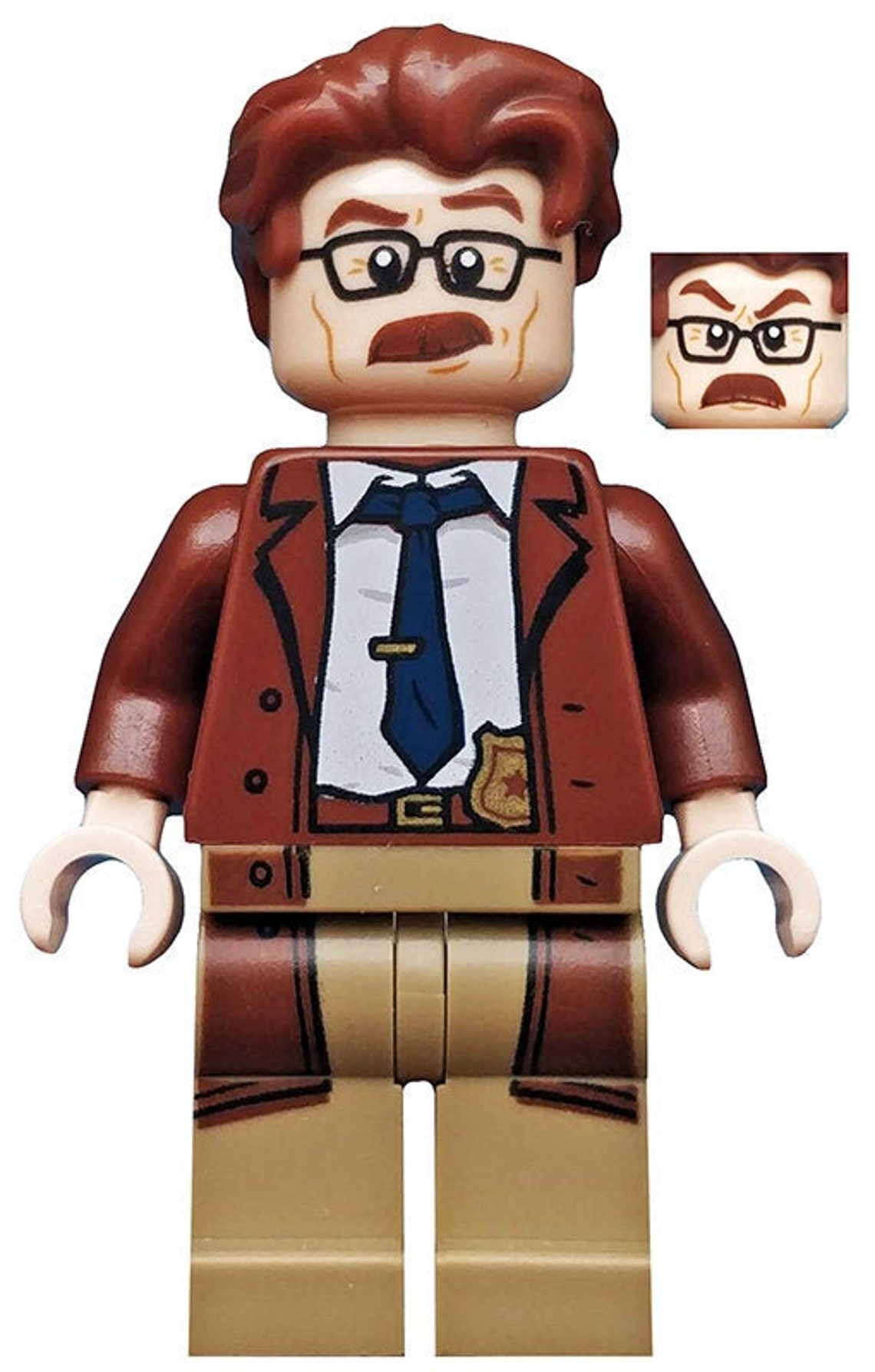 Lego MINIFIGURE Commissioner Gordon Reddish Brown Hair and - Etsy