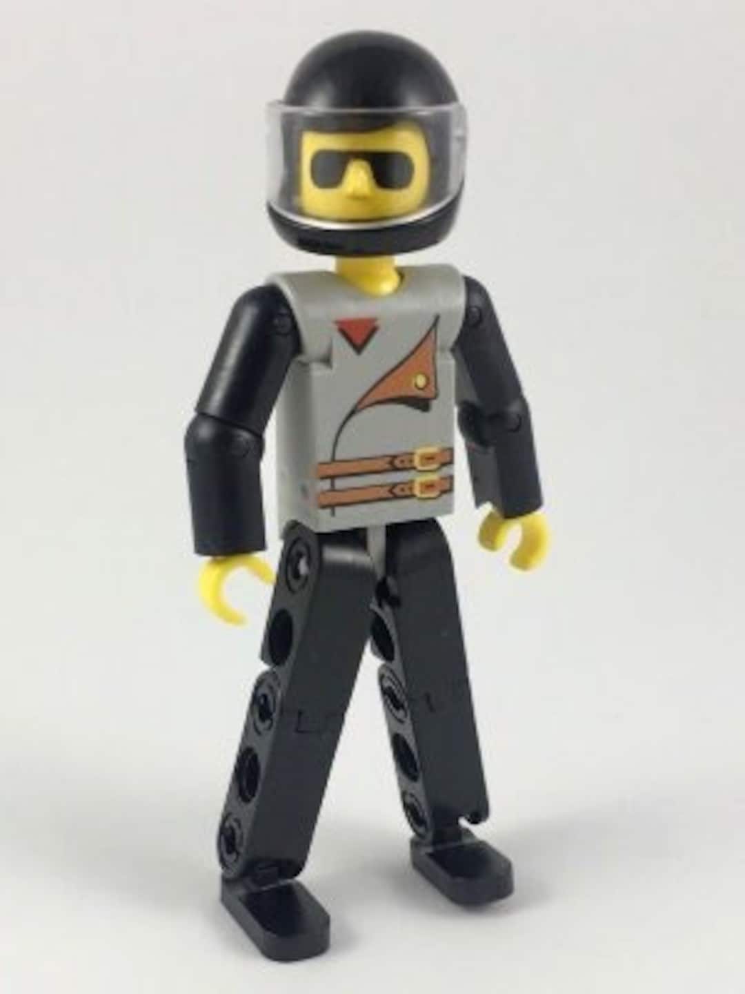 Vintage LEGO Technic Action Figure 3.5” Tall Minifigure Black Legs ...
