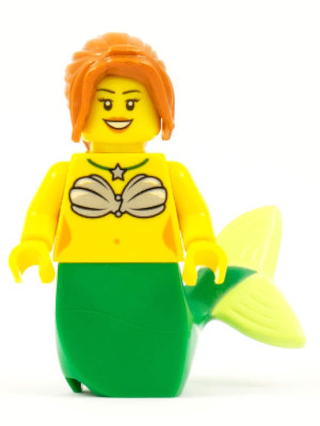 Lego MINIFIGURE Mermaid - Green Tail - Etsy