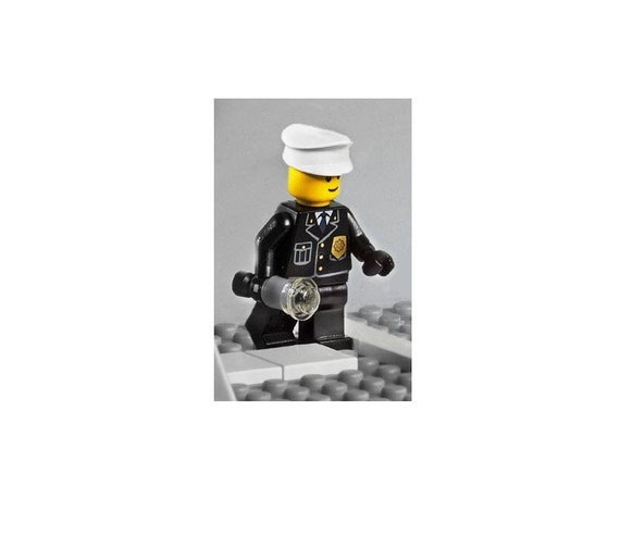 Lego MINIFIGURE Police City Suit With Blue Tie and Badge | Etsy