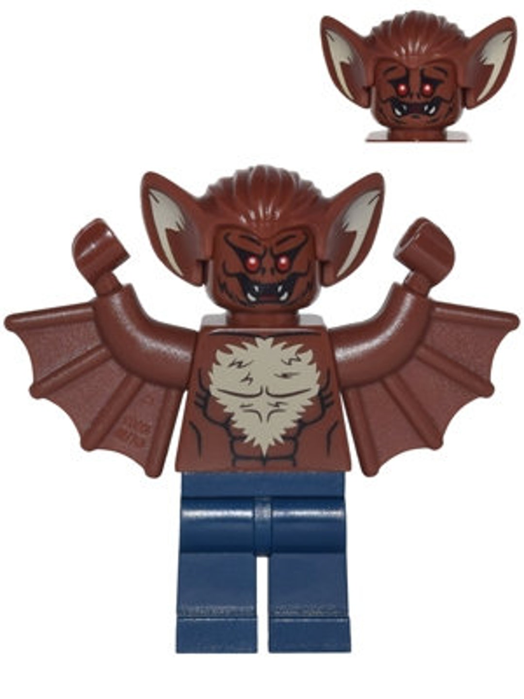 Lego MINIFIGURE Halloween Mutant Mutated Man-bat - Etsy