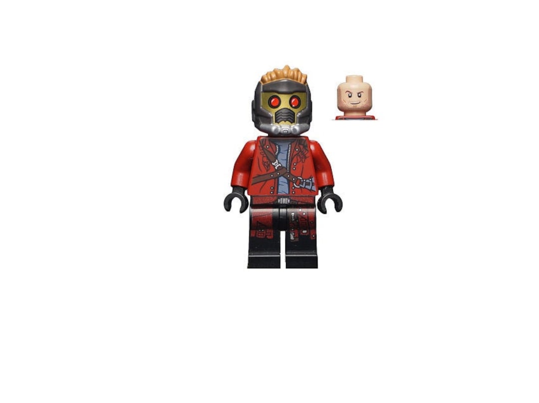 Lego MINIFIGURE Star-lord - Mask, Open Jacket - Etsy