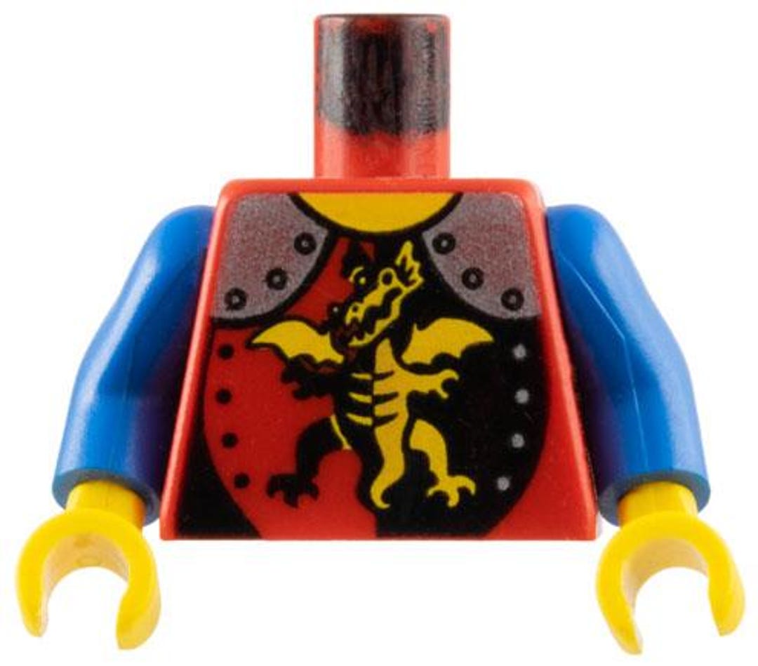 Lego Vintage Torso Castle Armor With Standing Dragon and Silver ...