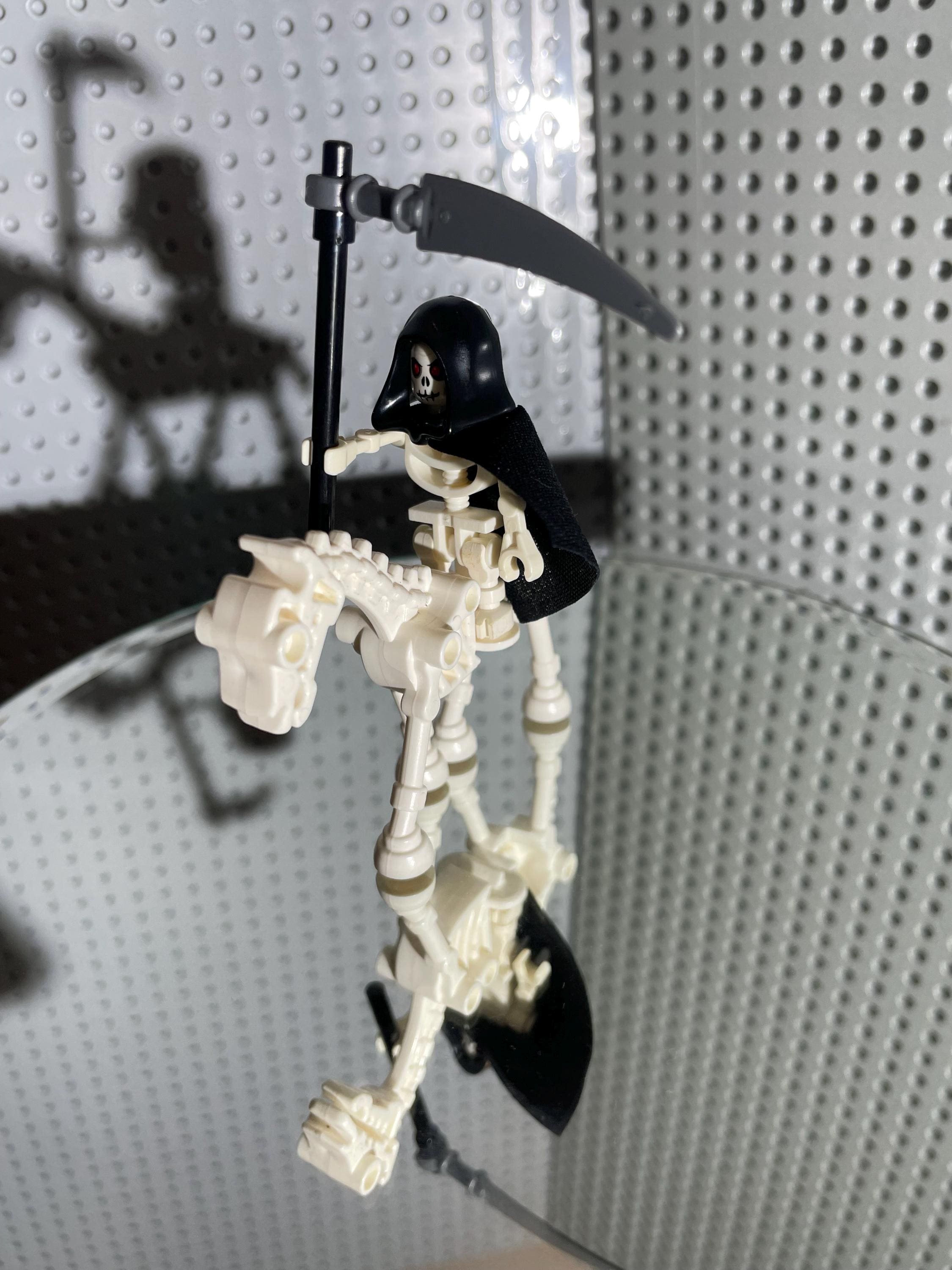 LEGO Death Grim Reaper Skeleton Reaper With Skeleton Horse Loose Castle ...