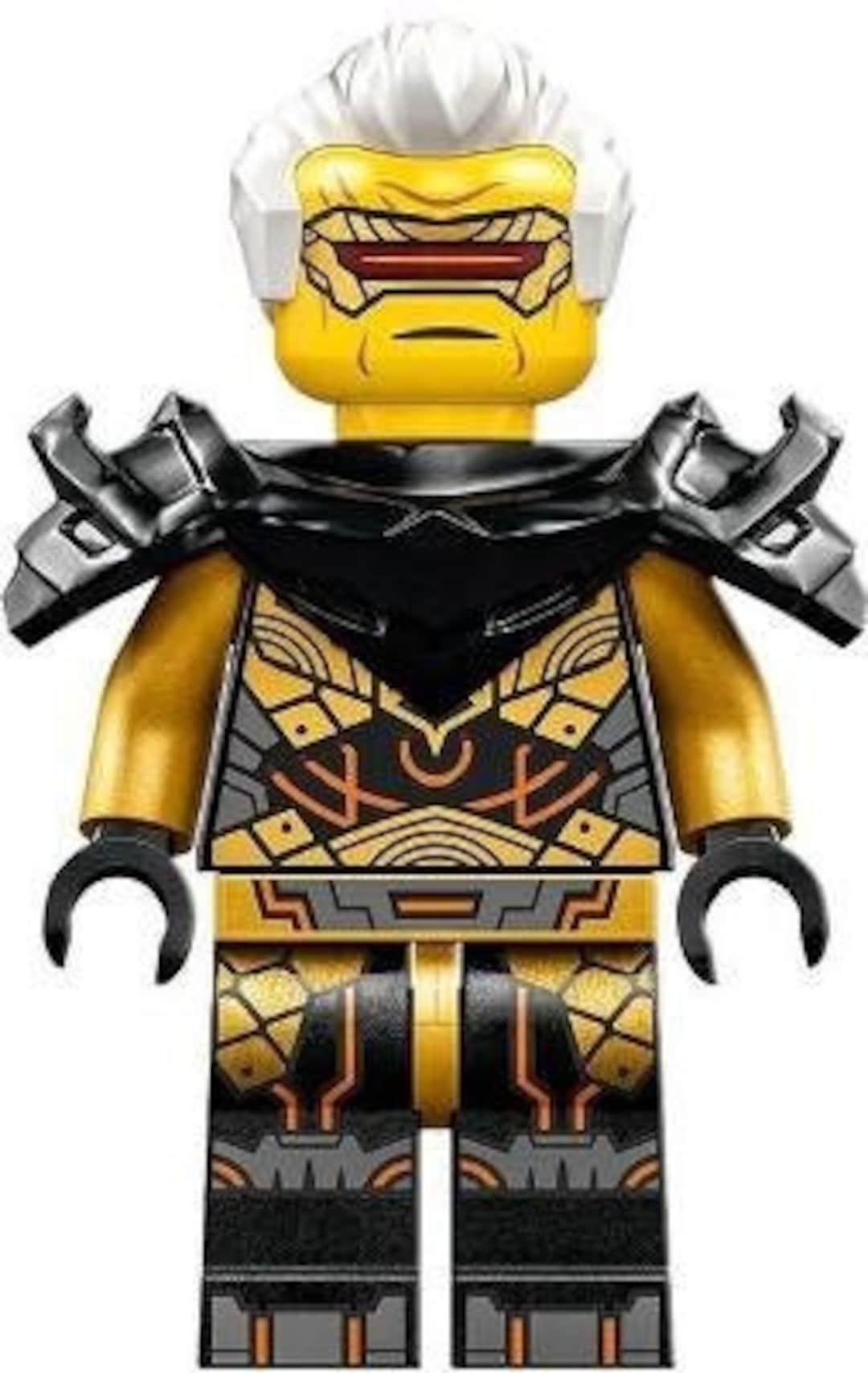 Lego MINIFIGURE Ninjago Dragons Rising Season Rapton Gold Plates, Black ...