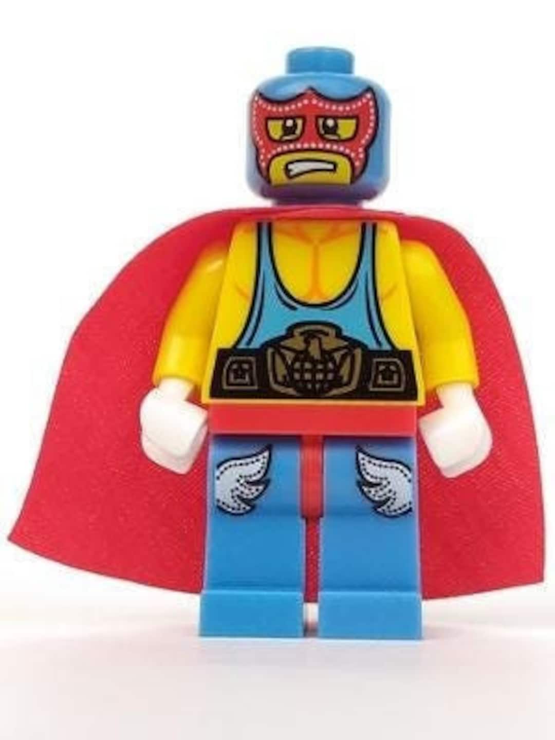 Lego MINIFIGURE Super Wrestler, Series Torso Muscles With Medium Blue ...
