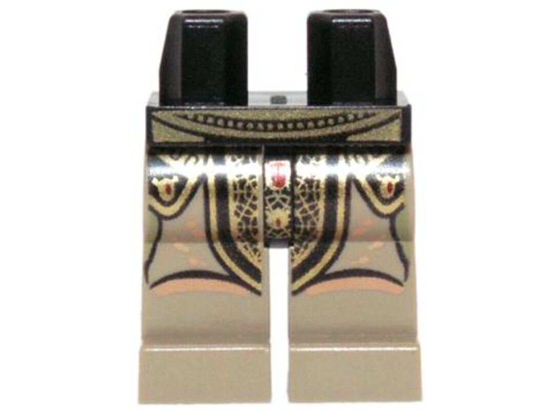 Lego Vintage Hips and Dark Tan Legs With Curved Belt, Black Loincloth ...