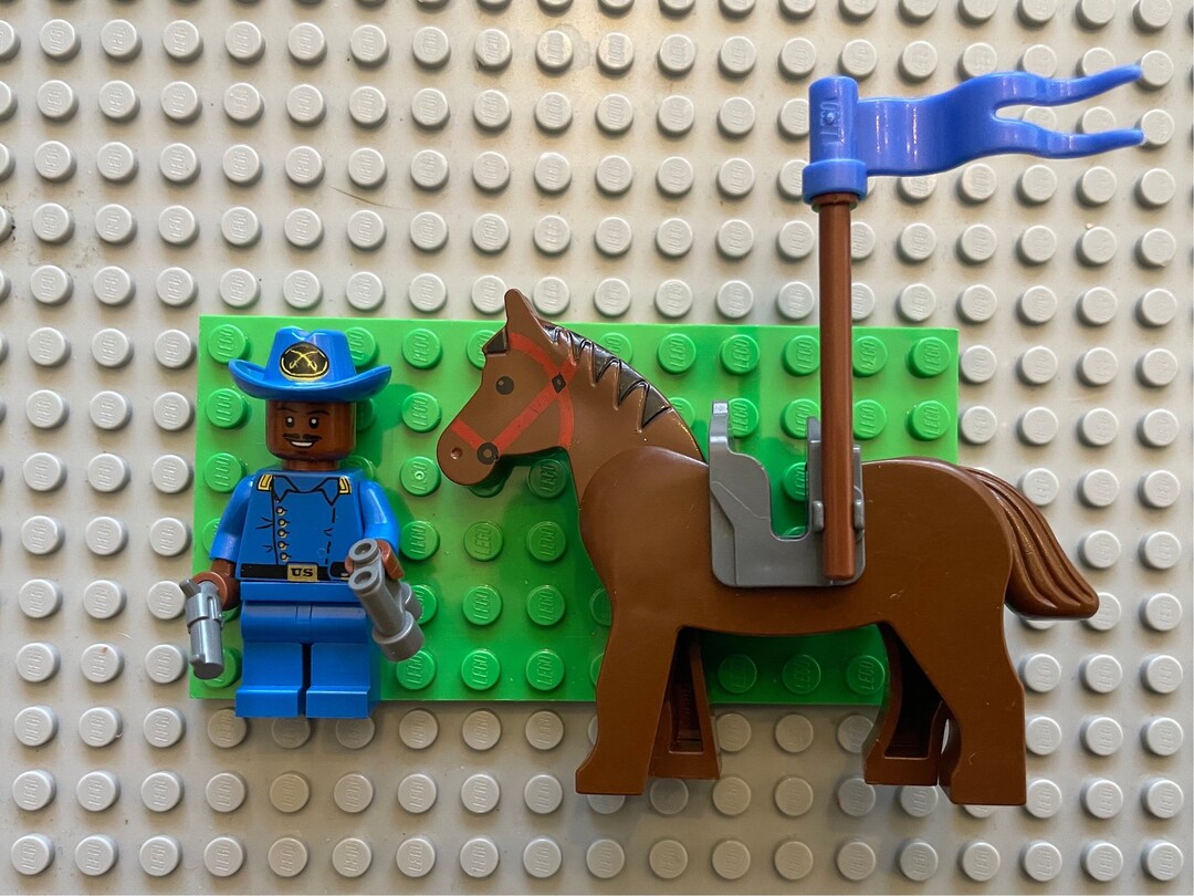 Lego MINIFIGURE Vintage African American 9th Calvary Regiment Buffalo ...