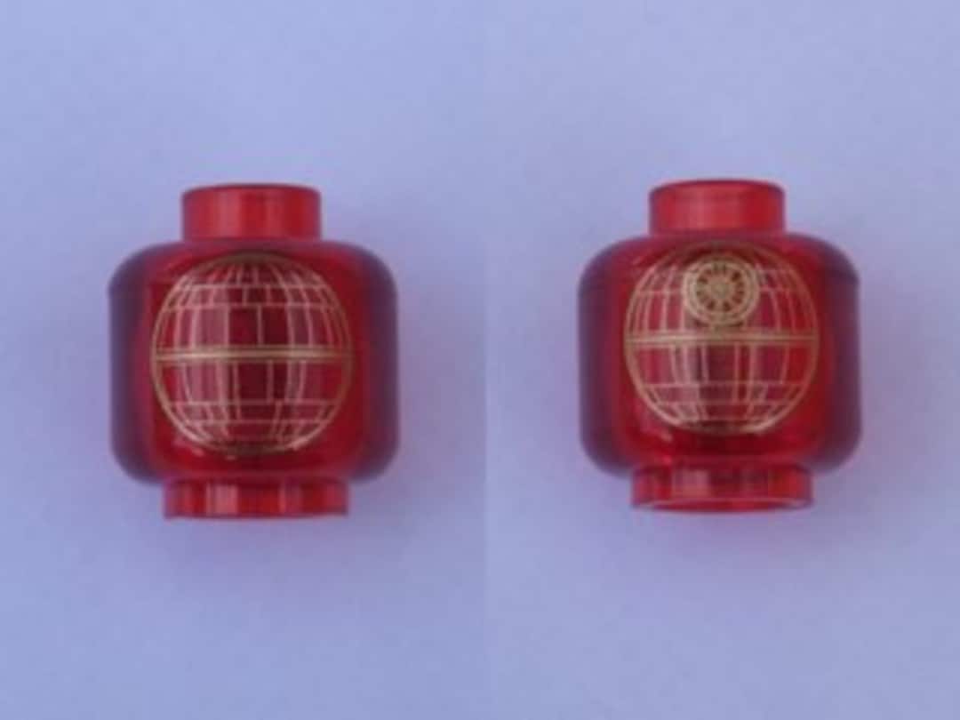 Lego Star Wars 1x Trans-red Minifigure, Head Without Face Gold Death ...