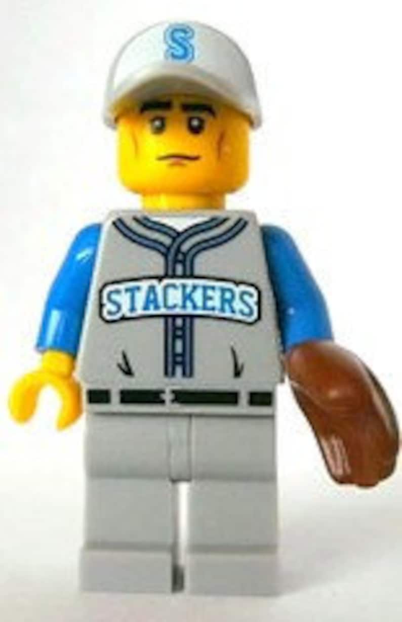 Lego MINIFIGURE Baseball Fielder Series W/ Glove & Black Baseplate - Etsy