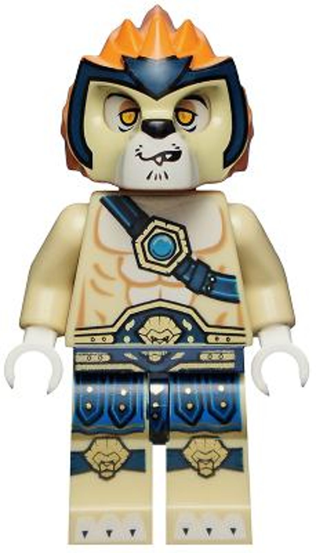 Vintage Lego MINIFIGURE Leonidas Orange, Headgear Mask Lion With Tan ...