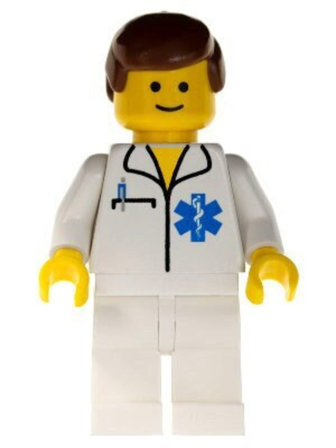 Lego MINIFIGURE Vintage City Doctor EMT Star of Life, White Legs ...
