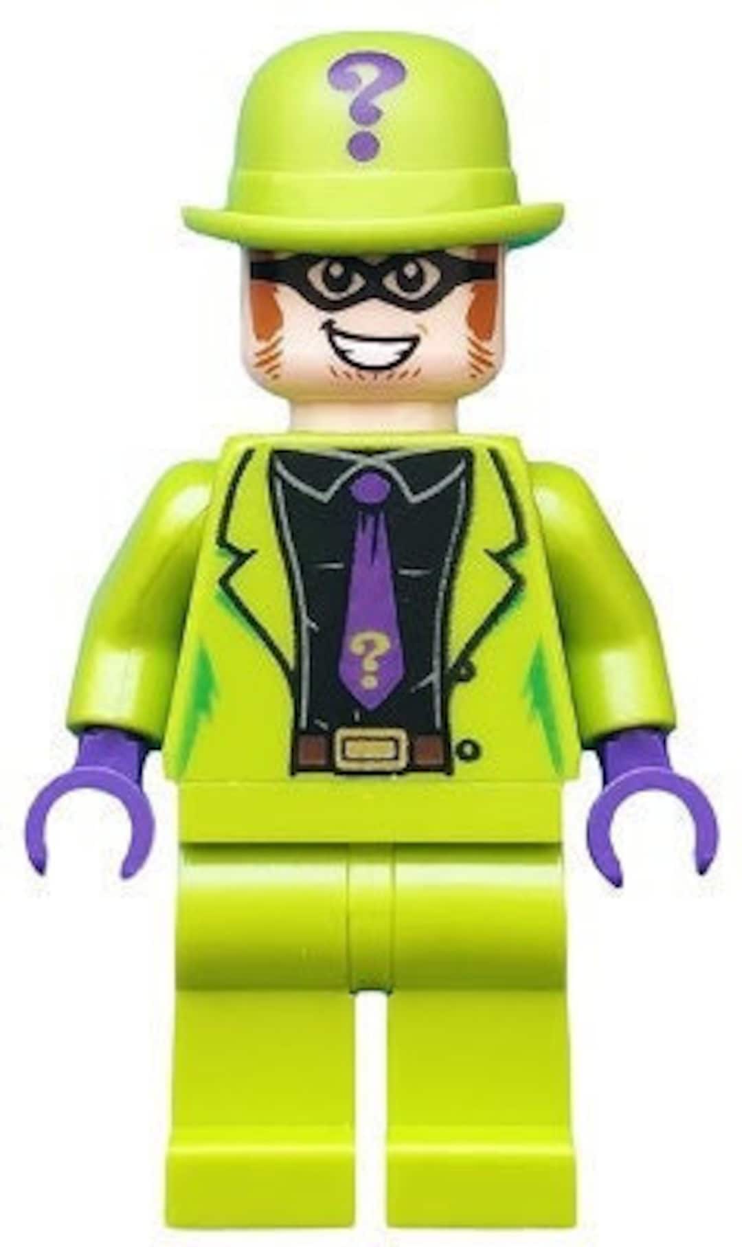 Lego MINIFIGURE the Riddler - Black Shirt and Dark Purple Tie - Etsy