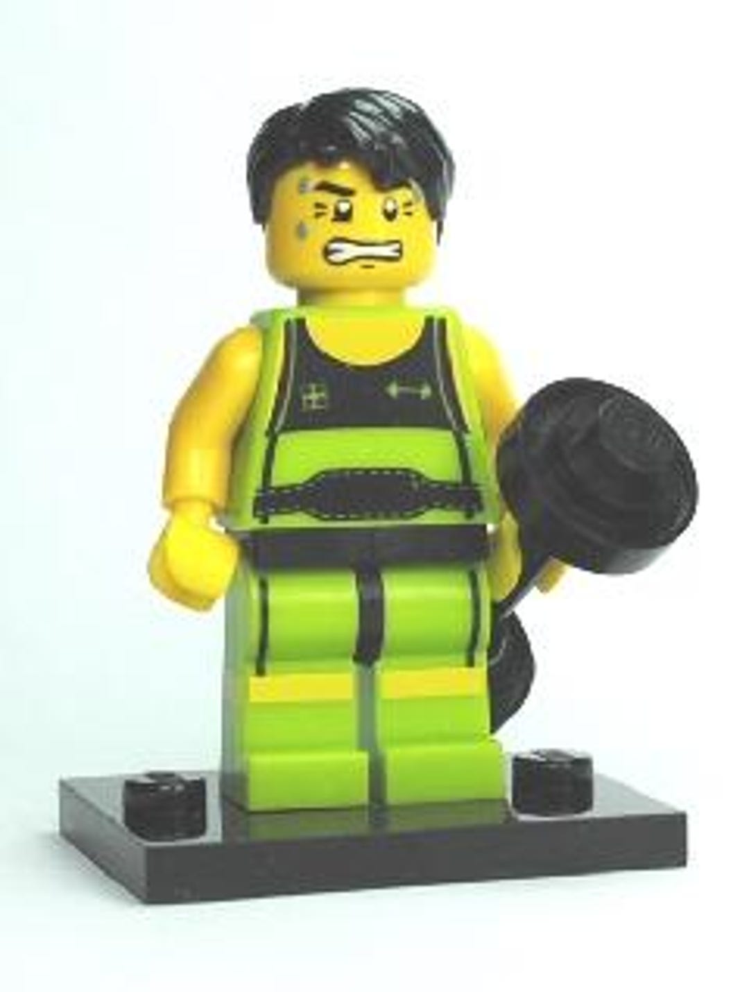 Lego MINIFIGURE Weightlifter, Series 2 (complete Set With Stand and ...