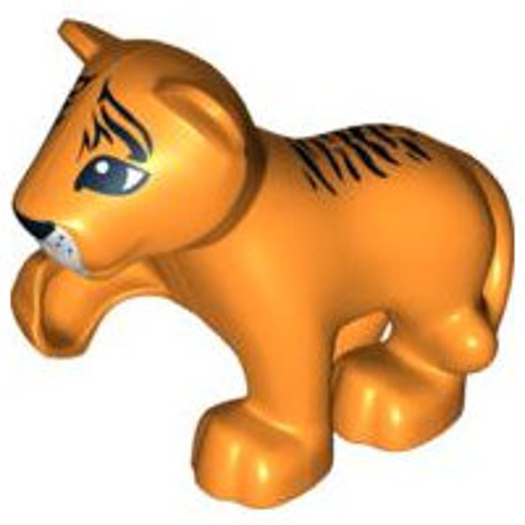 Lego MINIFIGURE Animal Largest Duplo Tiger Baby Cub, Raised Paw - Etsy