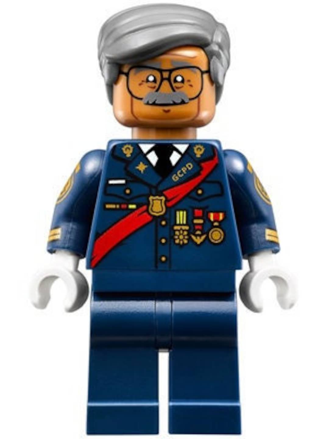 Lego MINIFIGURE Commissioner Gordon - Red Sash - Etsy