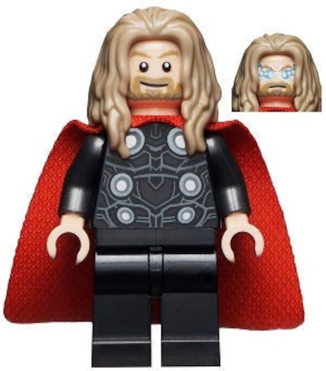 Lego MINIFIGURE Thor - Long Dark Tan Hair - Etsy