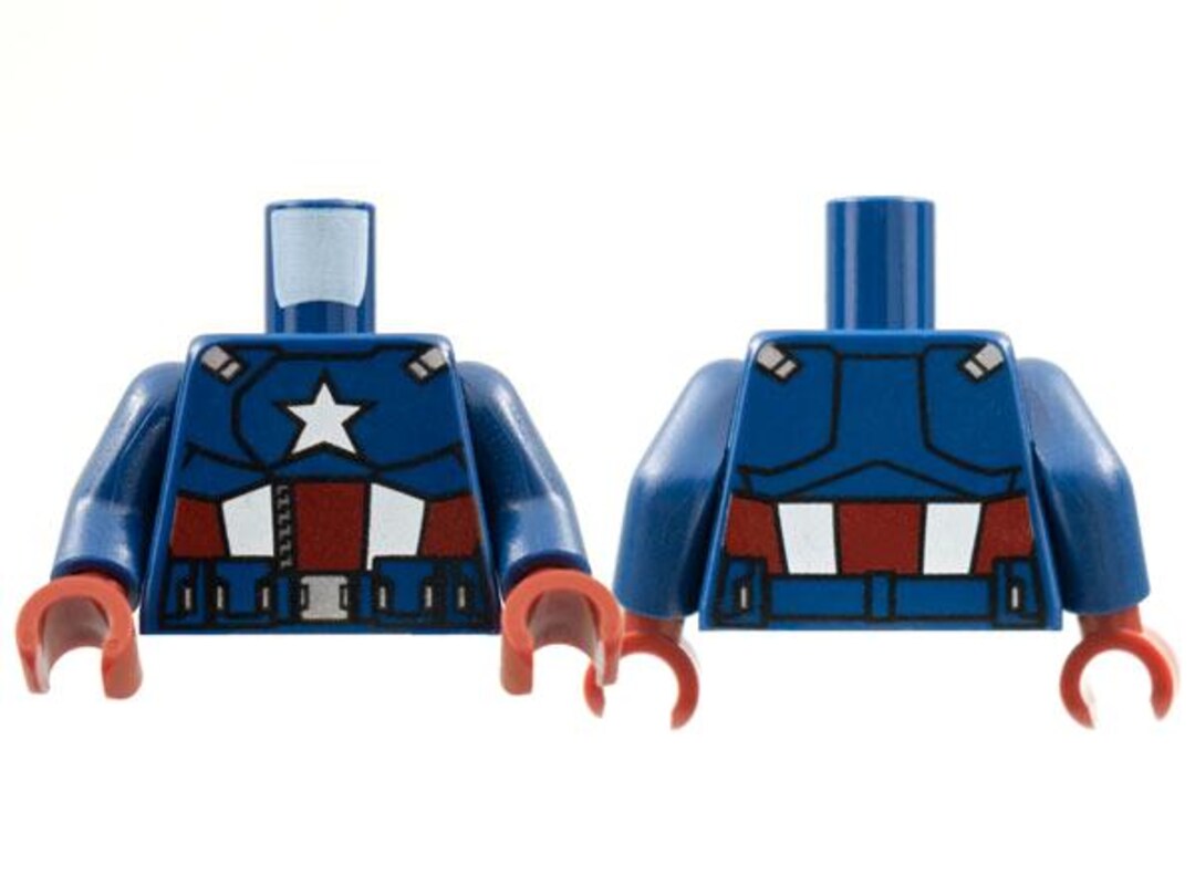 Lego Torso Super Hero Armor With White Star on Chest, Utility Belt With ...