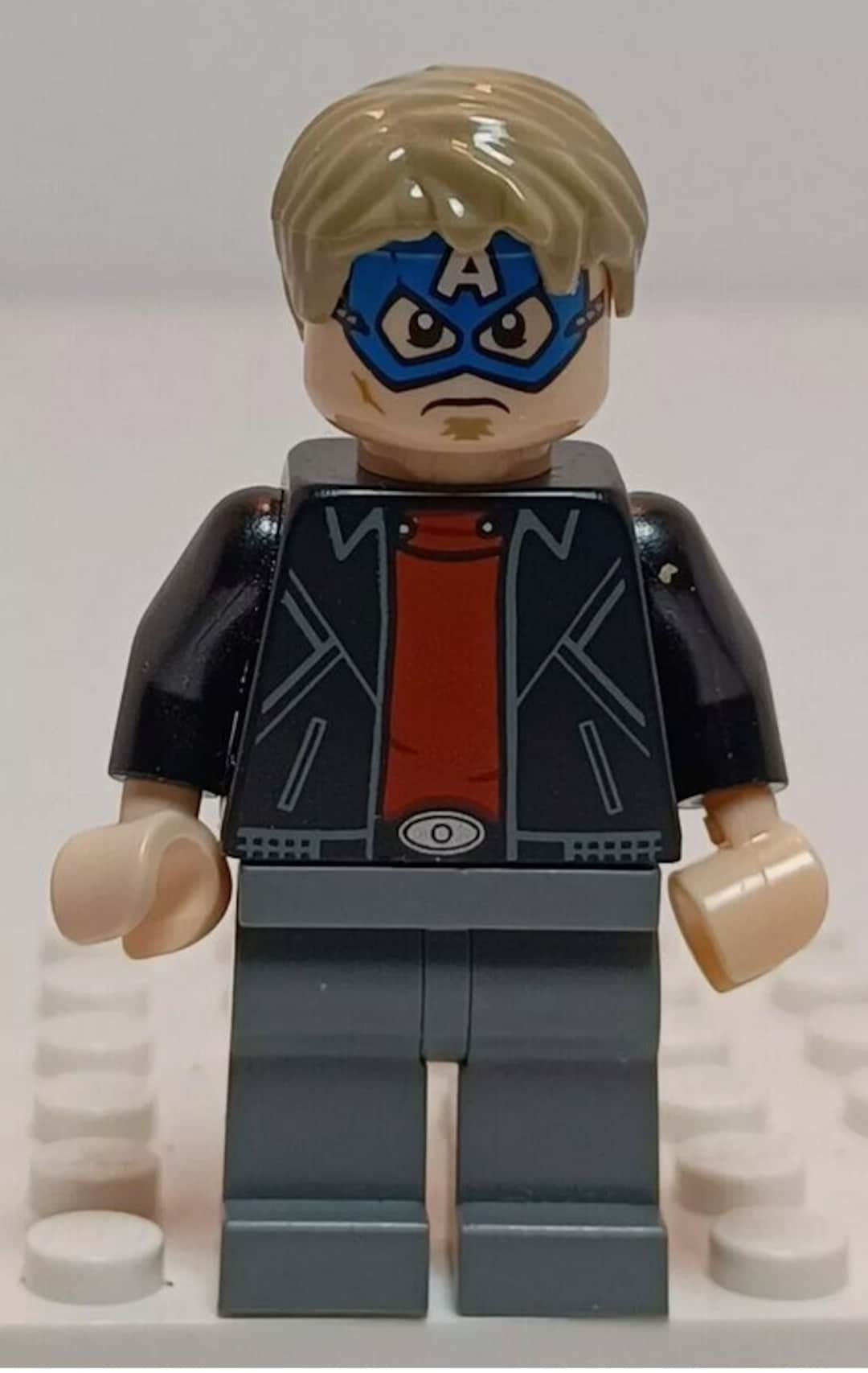 Lego MINIFIGURE Masked Robber - Blue Mask, Red Shirt - Etsy