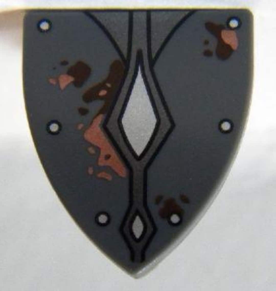 Lego Vintage Minifigure, Shield Triangular Short With Silver Rivets and ...