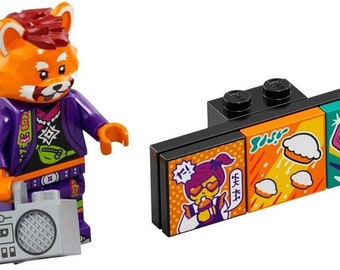 Vidiyo - Red Panda Dancer Lego Minifigure - Etsy