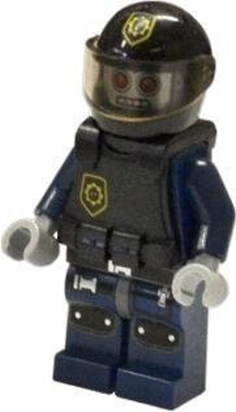 Lego MINIFIGURE Robot Robo SWAT Helmet, Body Armor Vest - Etsy
