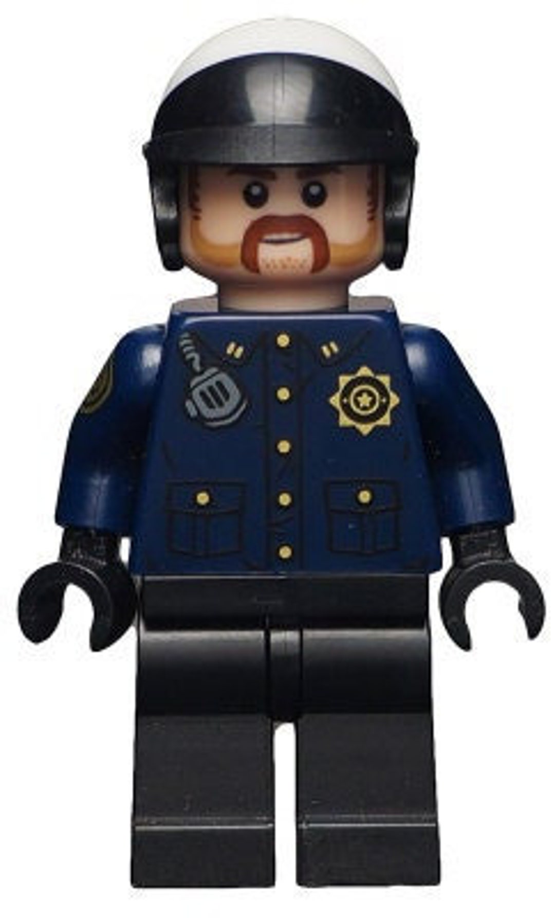 Lego MINIFIGURE Batman GCPD Cop Officer Helmet Motorcycle Open Face ...