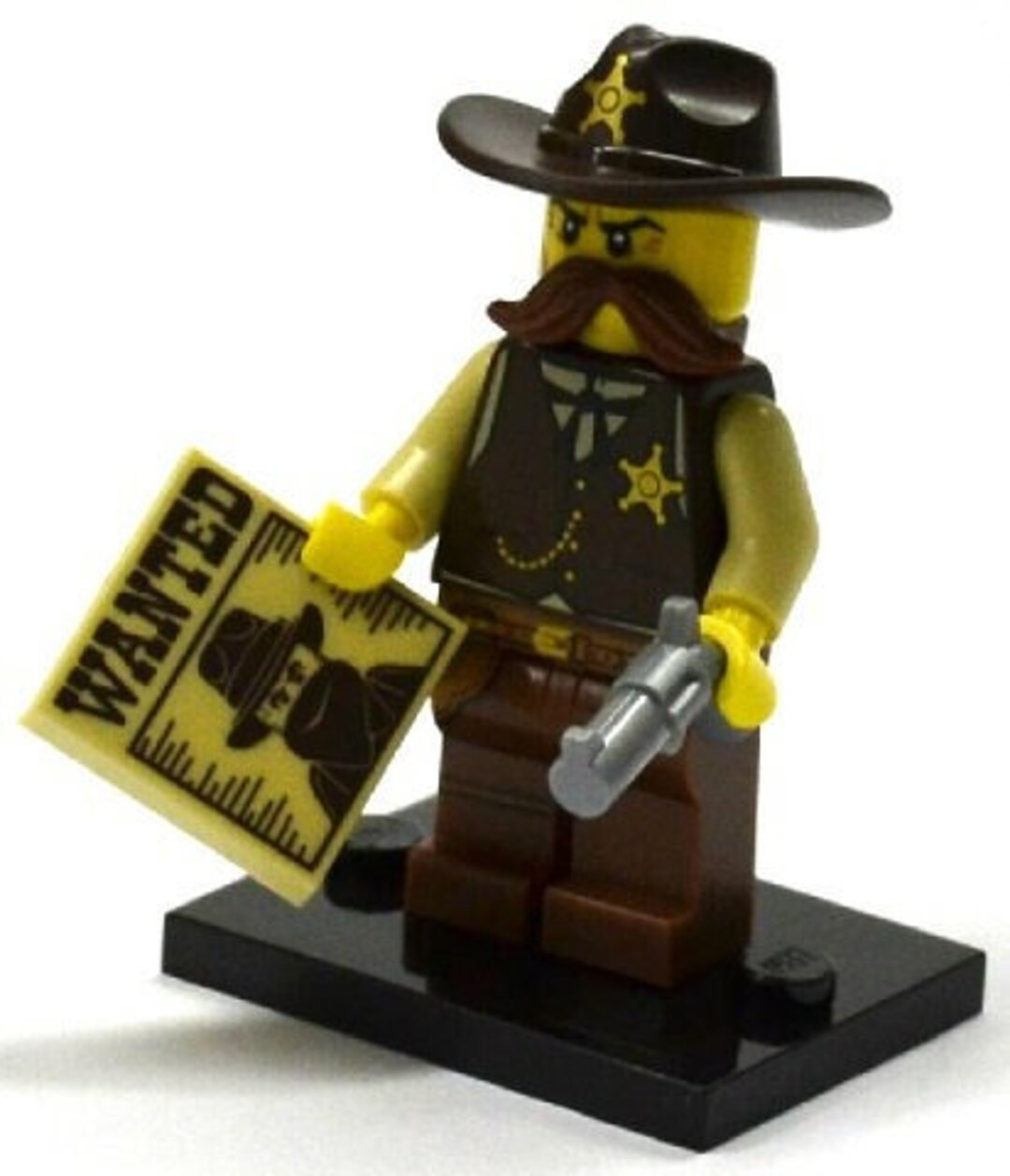 Lego MINIFIGURE Sheriff, Series Law Man Cow Boy Reddish Brown ...