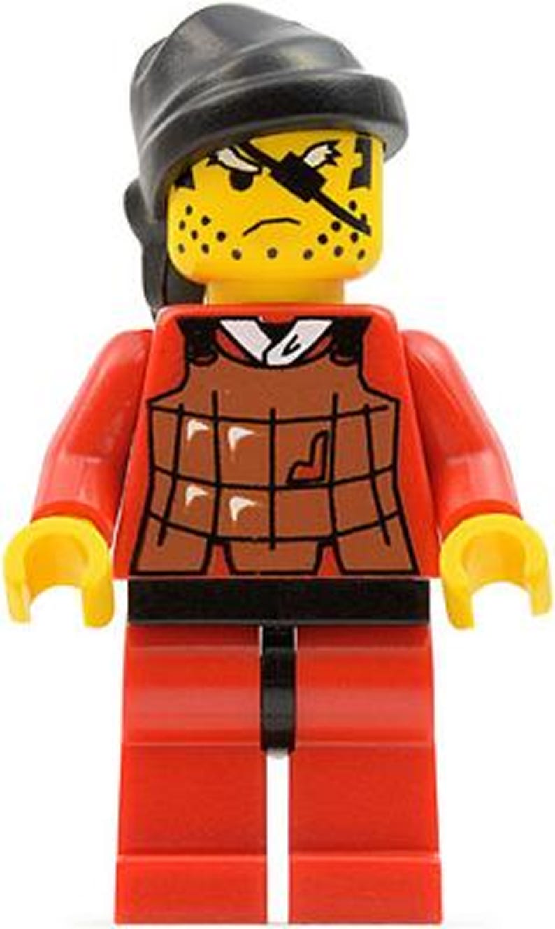 Lego MINIFIGURE Ninjago Ninja - Robber, Head Male Eye Patch and Scruffy ...