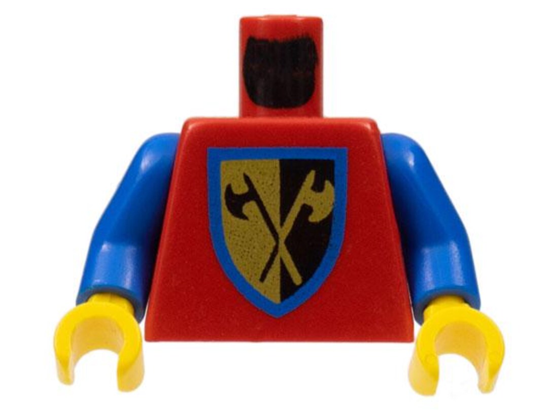Lego Vintage Castle Knight Torso Castle Crusaders Crossed Axe Shield ...