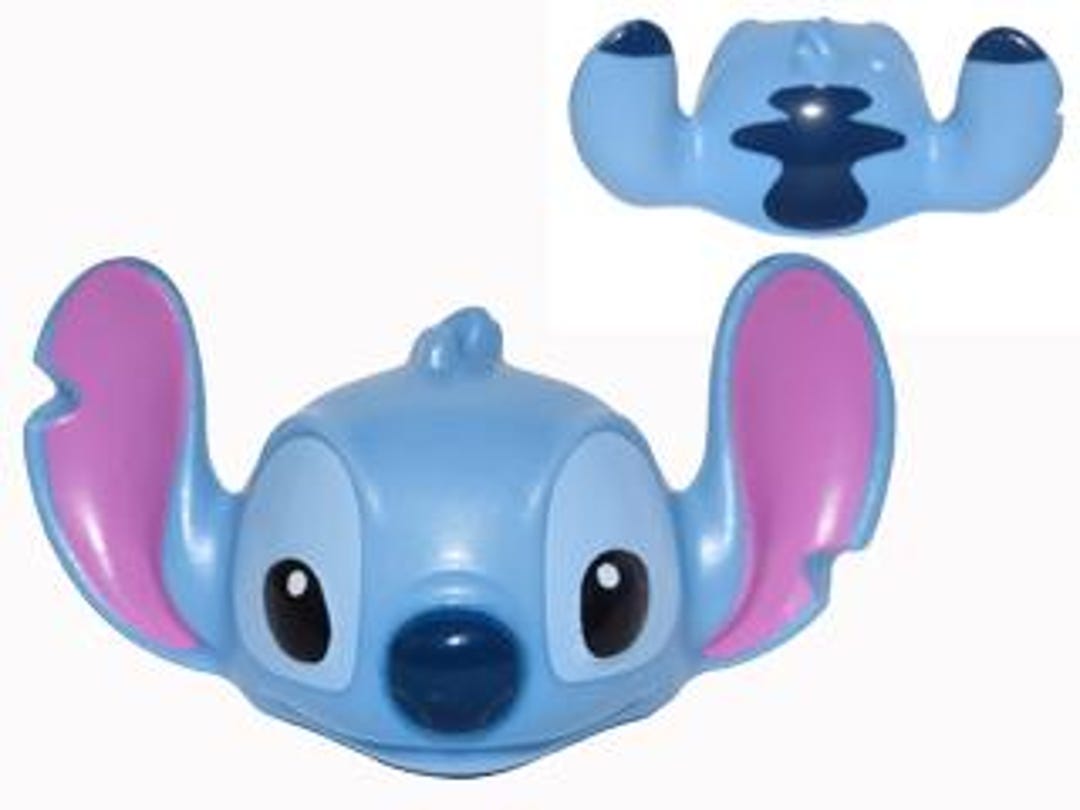 Lego Minifigure, Head, Modified Alien With Big Dark Pink Ears, Black ...