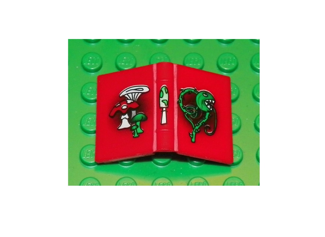Book Minifigure, Utensil Spell Book 2 X 3 With Mushrooms and Vine ...
