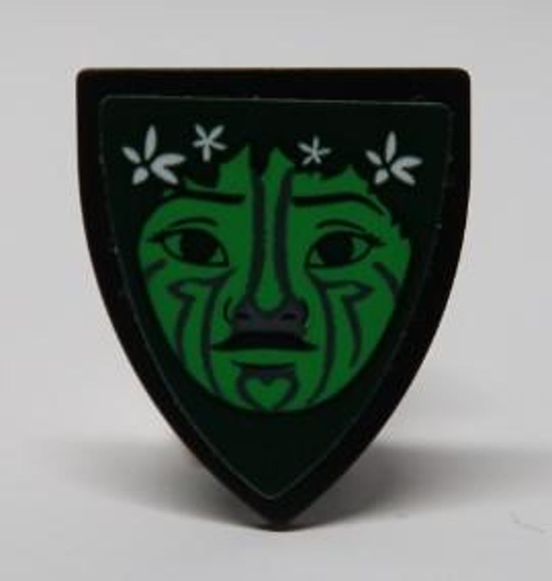 Lego Vintage Minifigure, Shield Triangular Short With Te Fiti Green ...